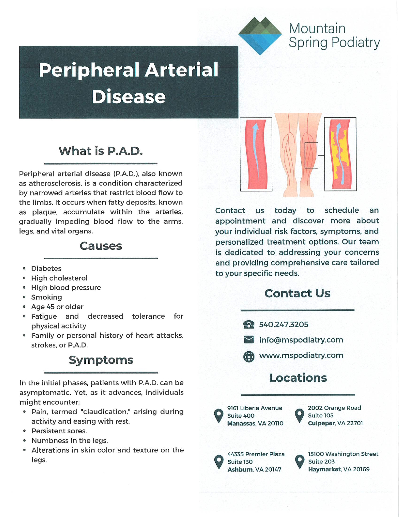 Presentation summary: peripheral arterial disease - Powell Wellness Center